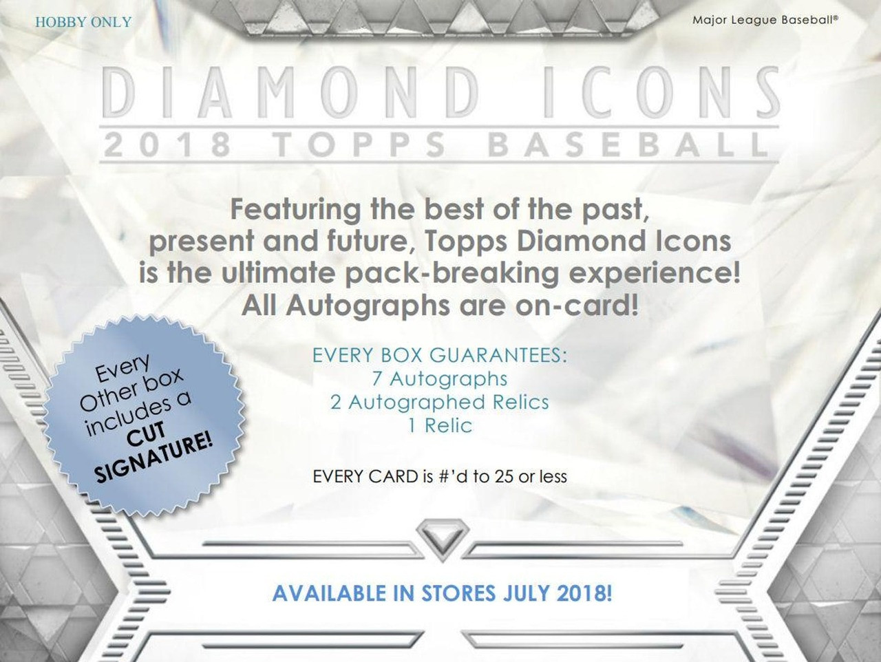 2018 Topps Diamond Icons Baseball Hobby Box