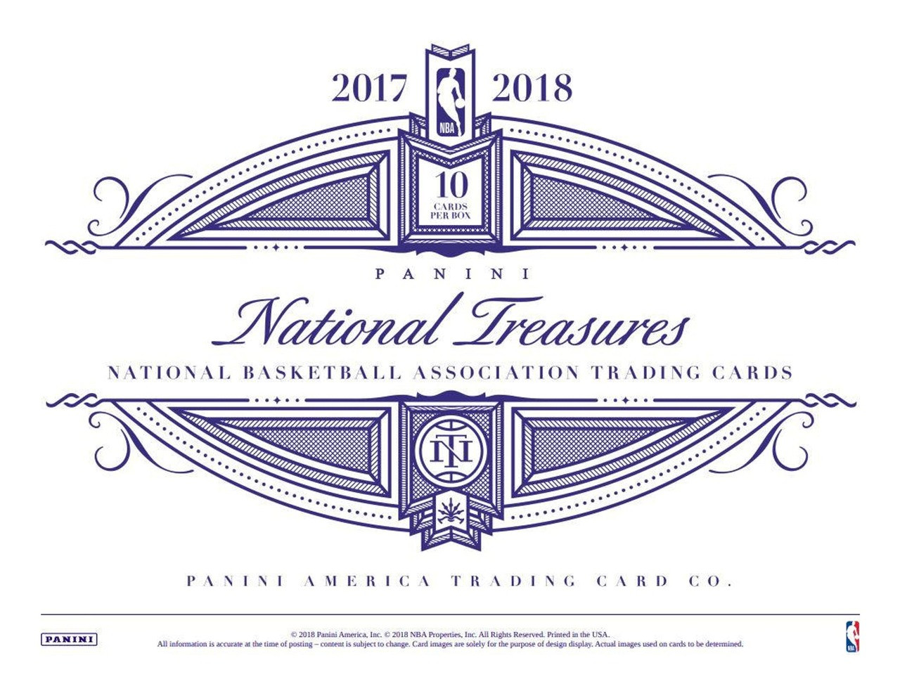 2017/18 Panini National Treasures Basketball Hobby 4 Box Case