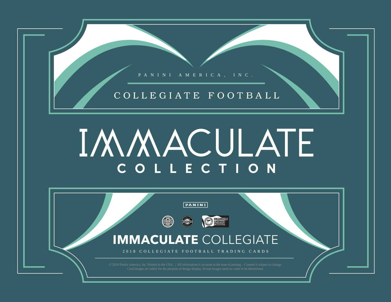 2018 Panini Immaculate Collegiate Football Hobby Box