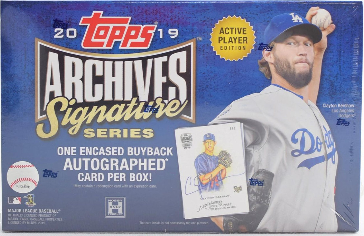 2019 Topps Archives Signature Series Baseball Active Player Edition Box