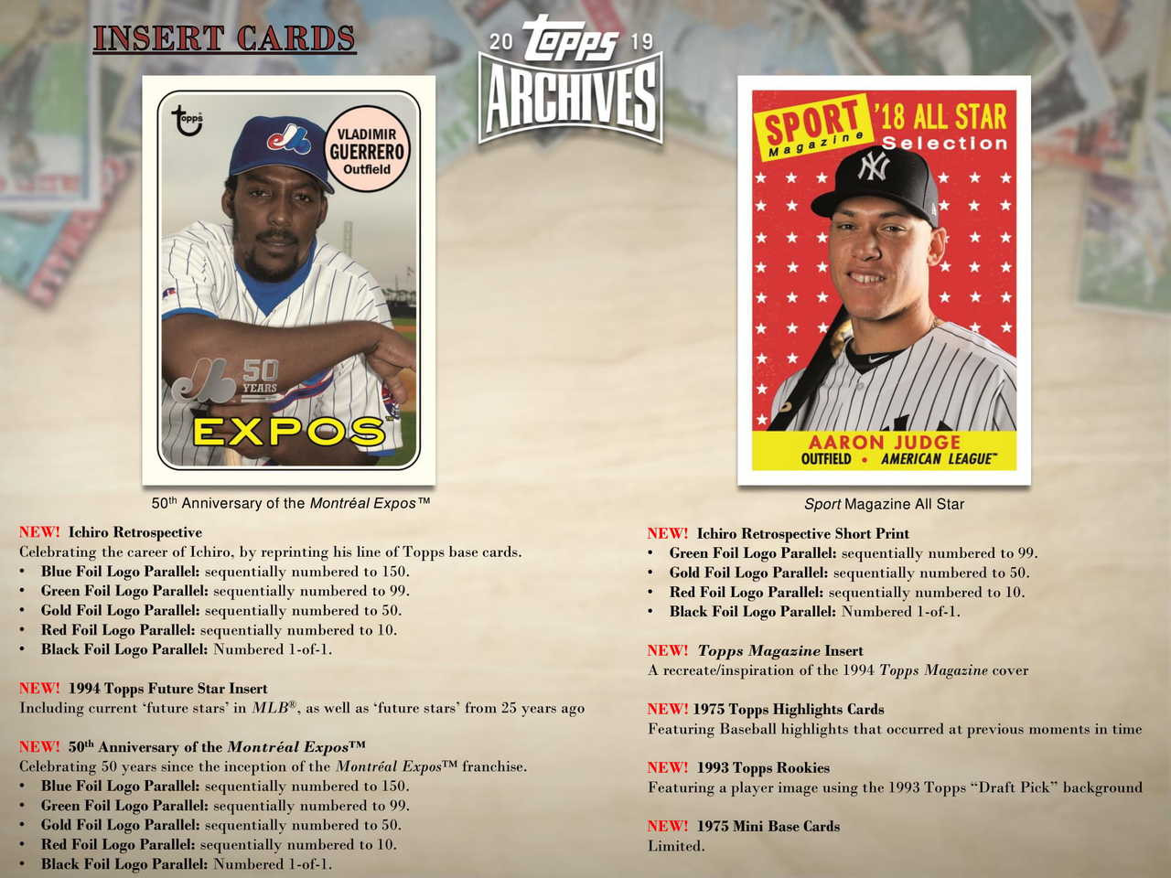 2019 Topps Archives Baseball Hobby Box