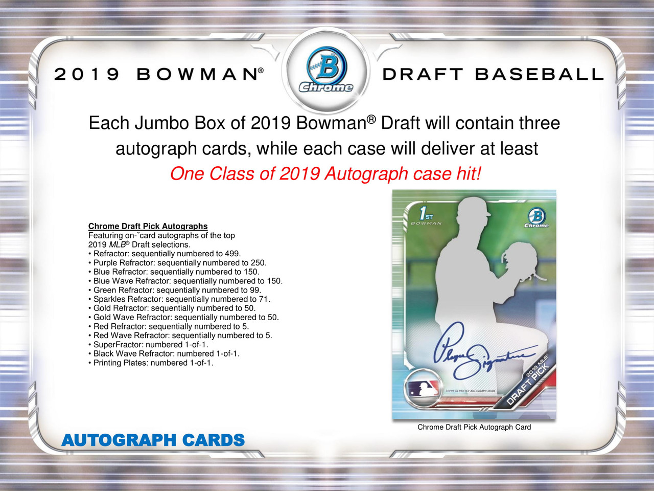 2019 Bowman Draft Baseball Hobby Super Jumbo Box