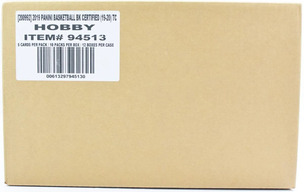 2019/20 Panini Certified Basketball Hobby 12 Box Case