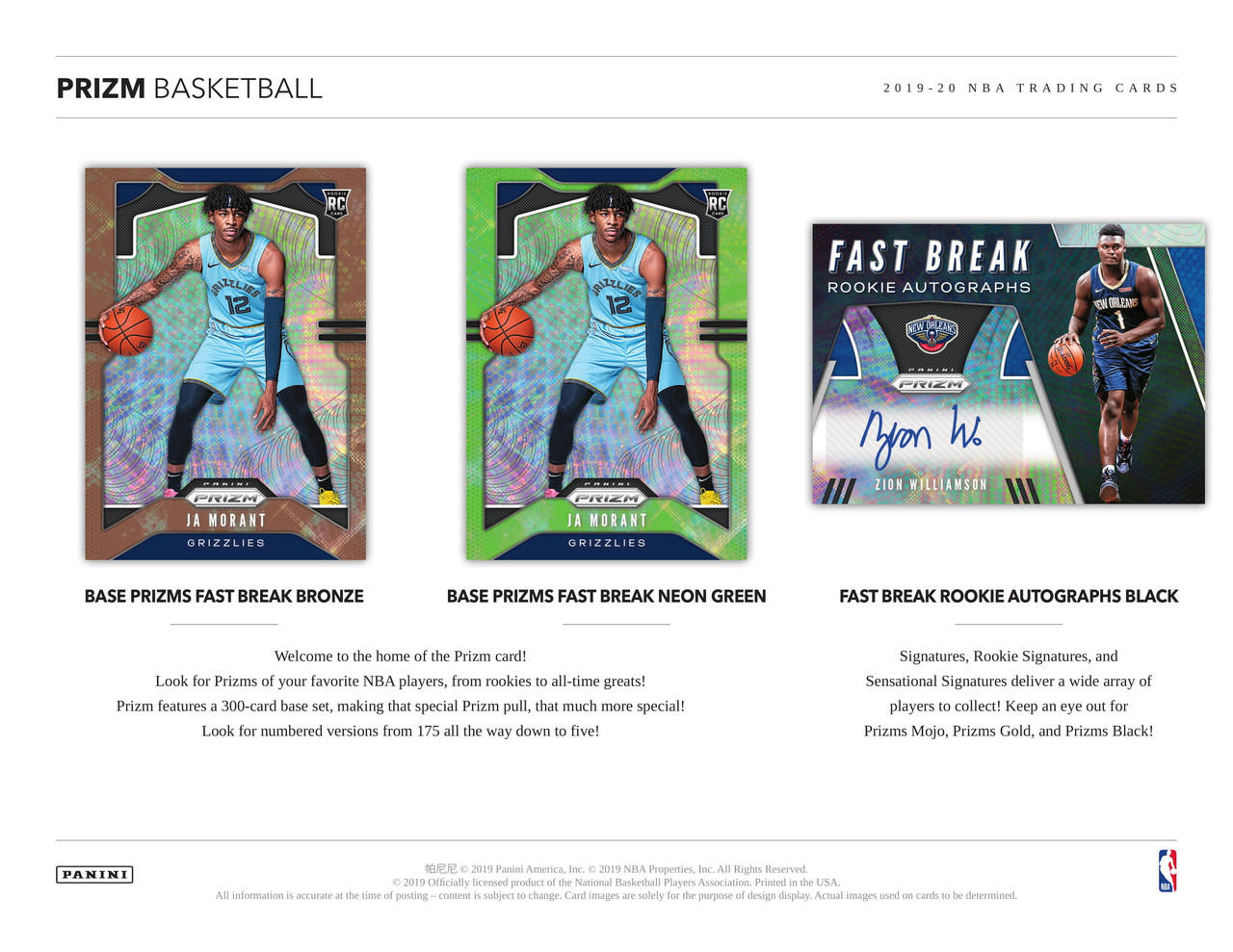 2019/20 Panini Prizm Basketball Fast Break Box