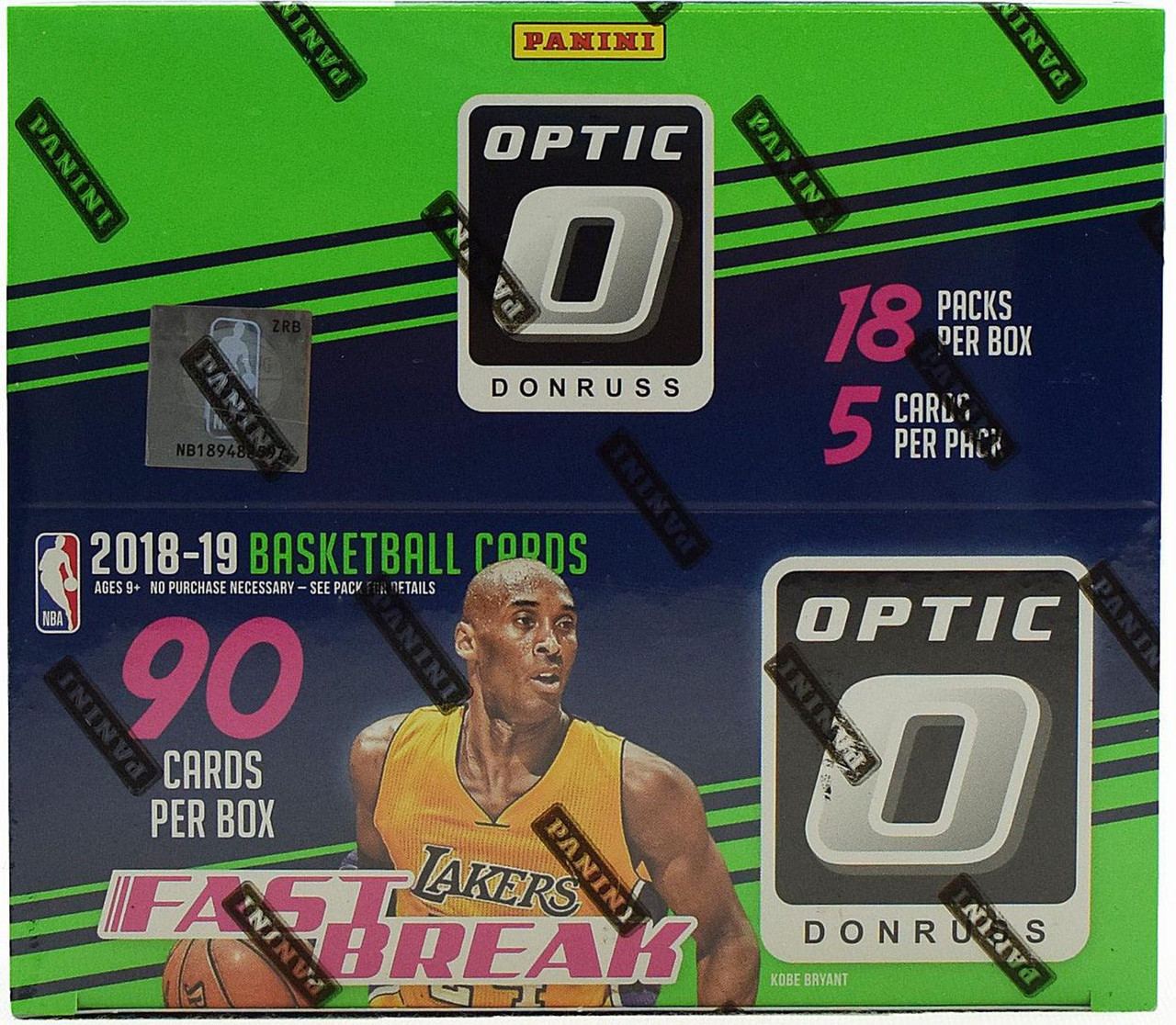 2018/19 Panini Donruss Optic Basketball Fast Break 20 Box Case