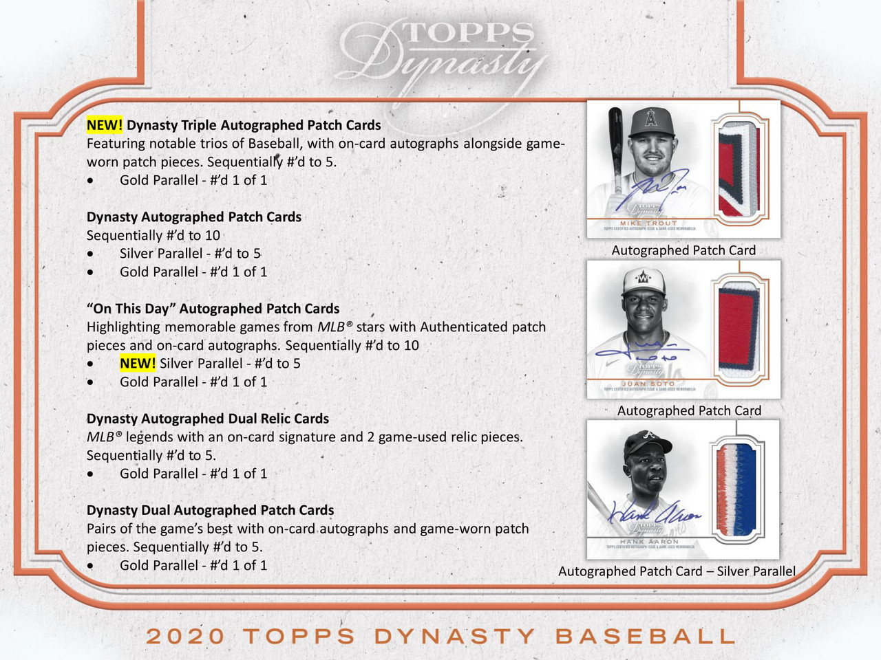 2020 Topps Dynasty Baseball Hobby Box