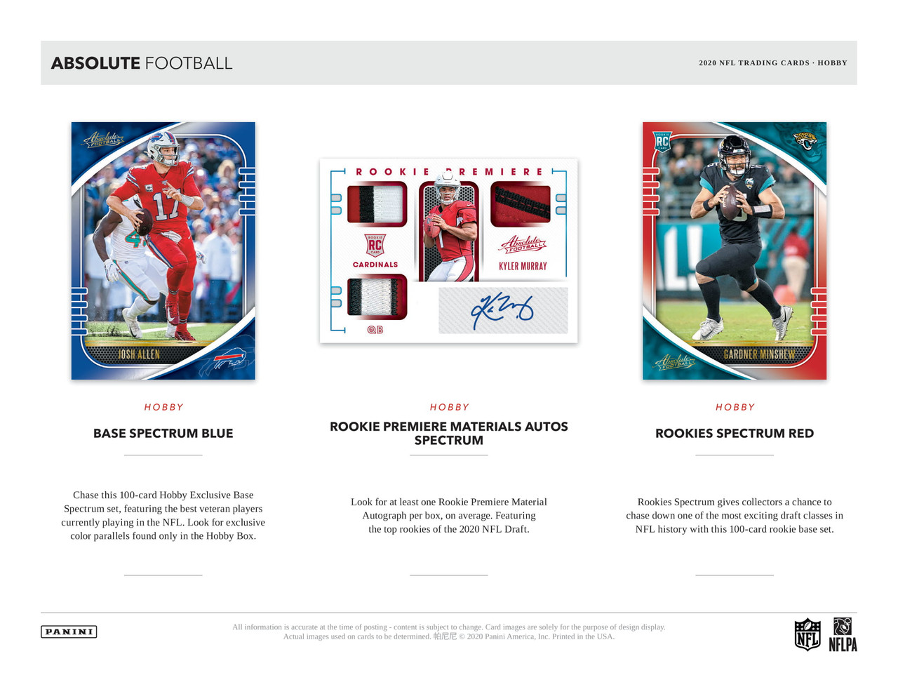 2020 Panini Absolute Football Hobby Box