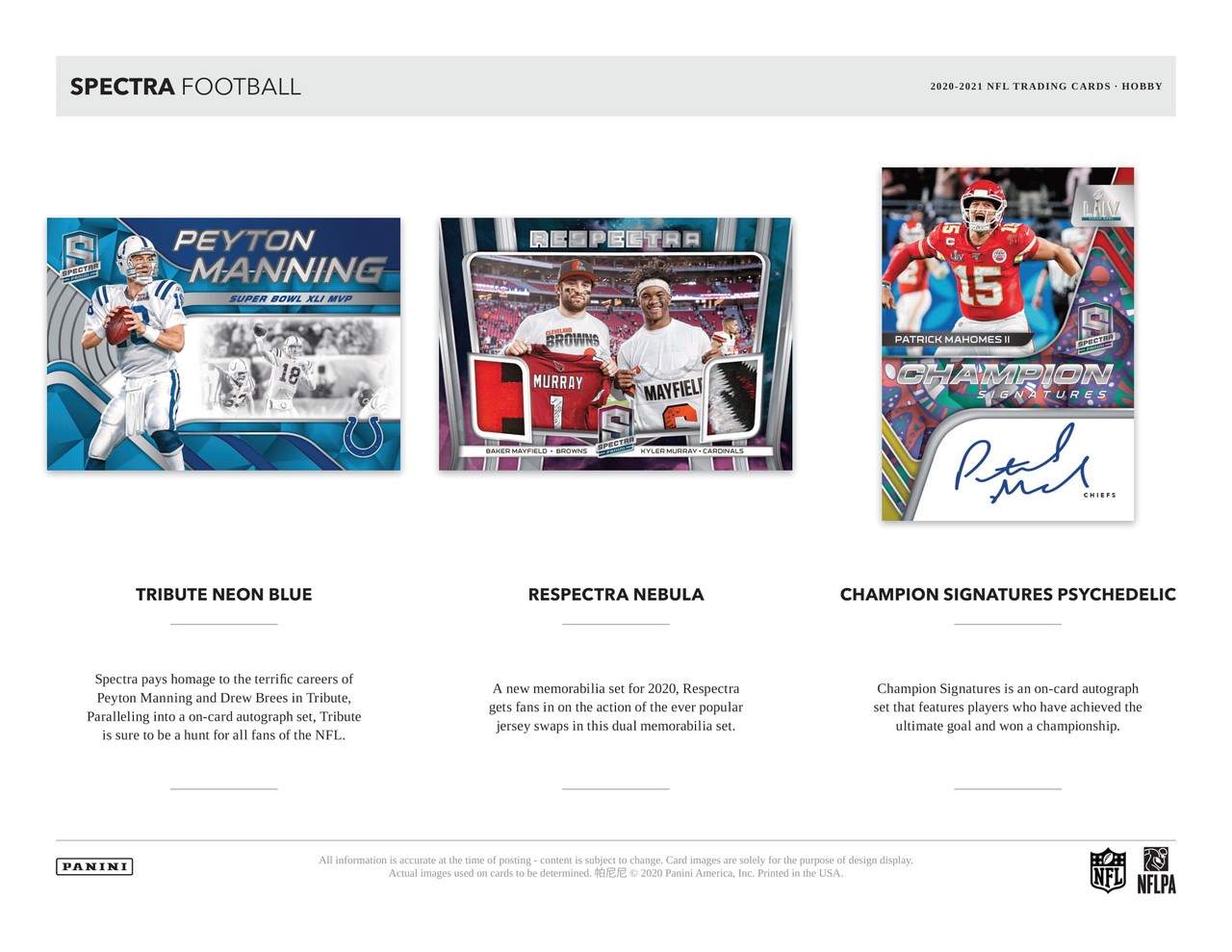 2020 Panini Spectra Football Hobby Box