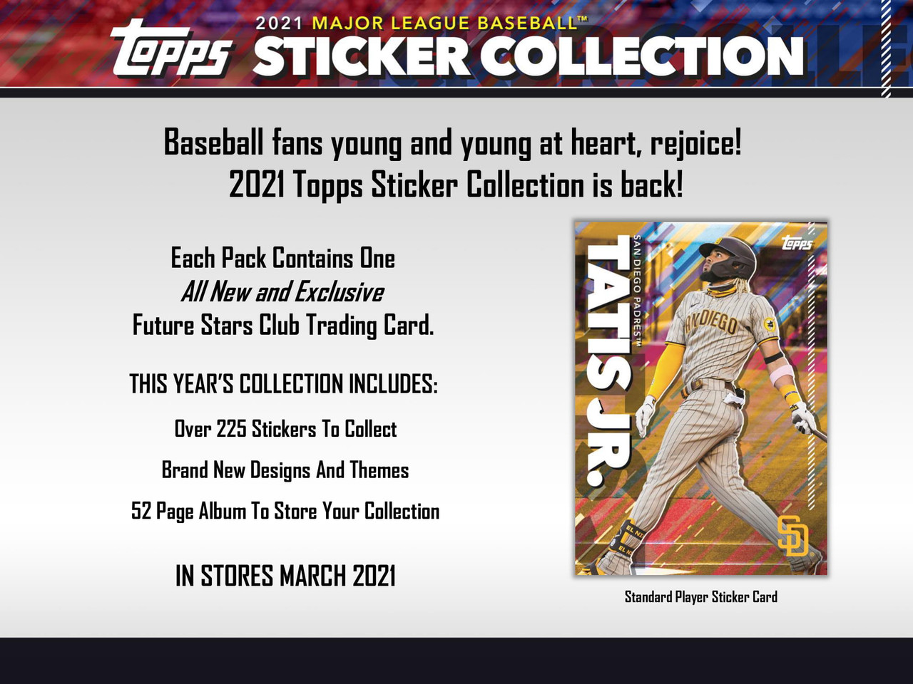 2021 Topps MLB Sticker Collection Album Baseball 8 Box Case