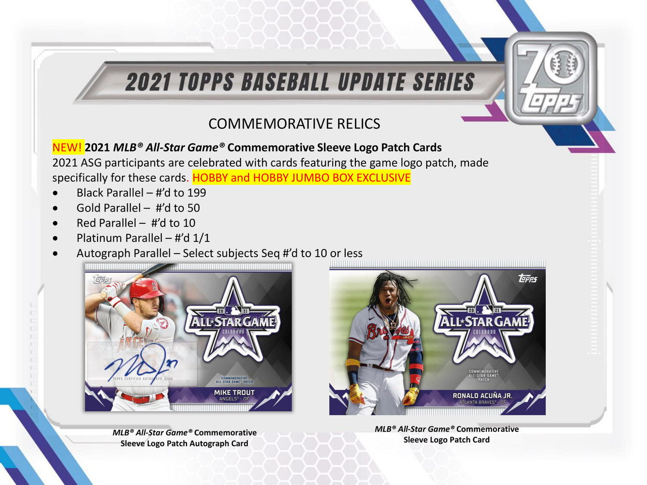 2021 Topps Update Series Baseball Hobby 12 Box Case