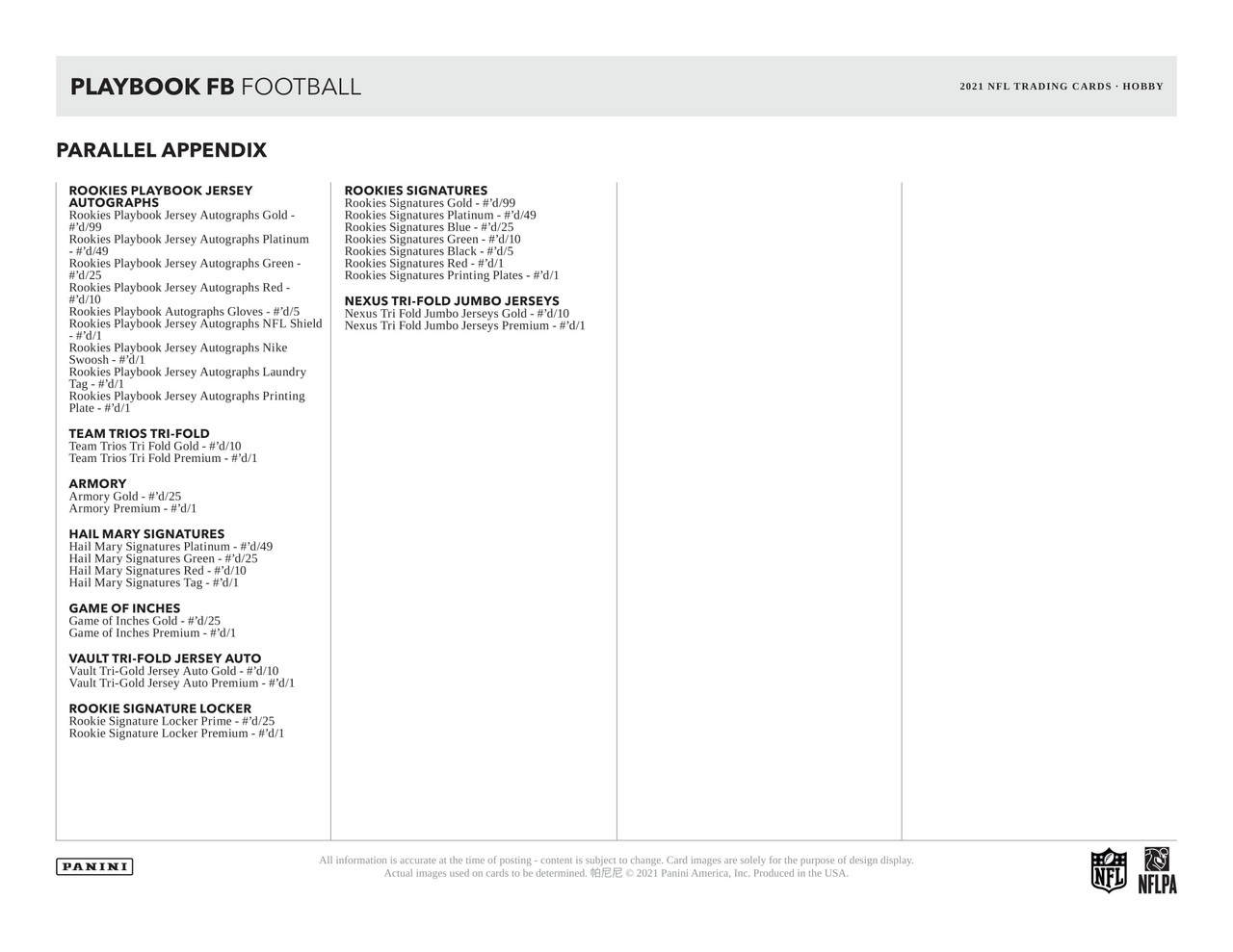 2021 Panini Playbook Football Hobby Box