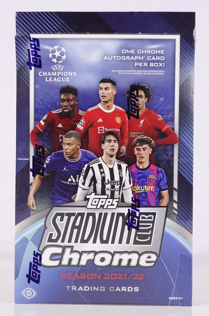 2021/22 Topps UEFA Champions League Stadium Club Chrome Soccer Hobby Box