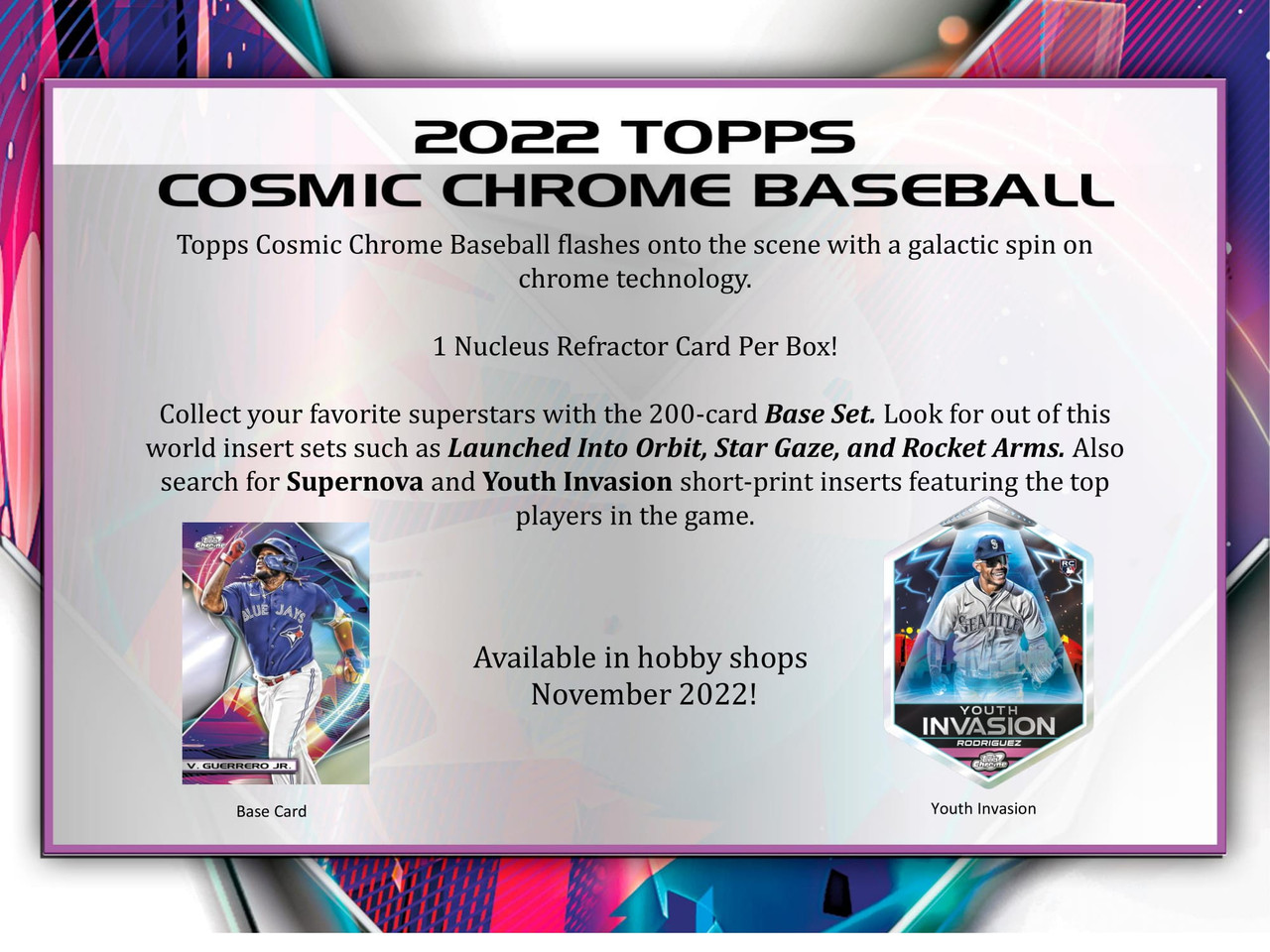 2022 Topps Cosmic Chrome Baseball Hobby 12 Box Case