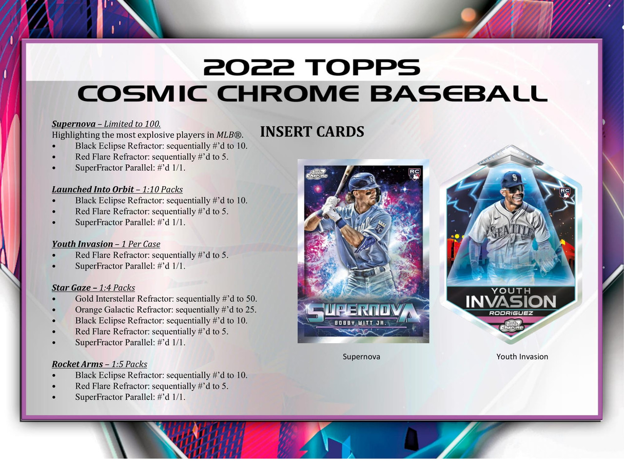 2022 Topps Cosmic Chrome Baseball Hobby Box