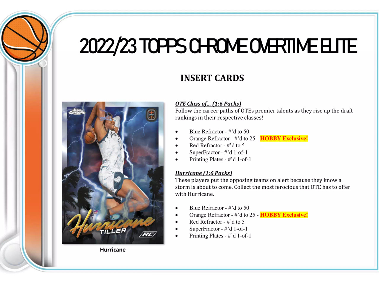 2022/23 Topps Chrome Overtime Elite Basketball Hobby Box