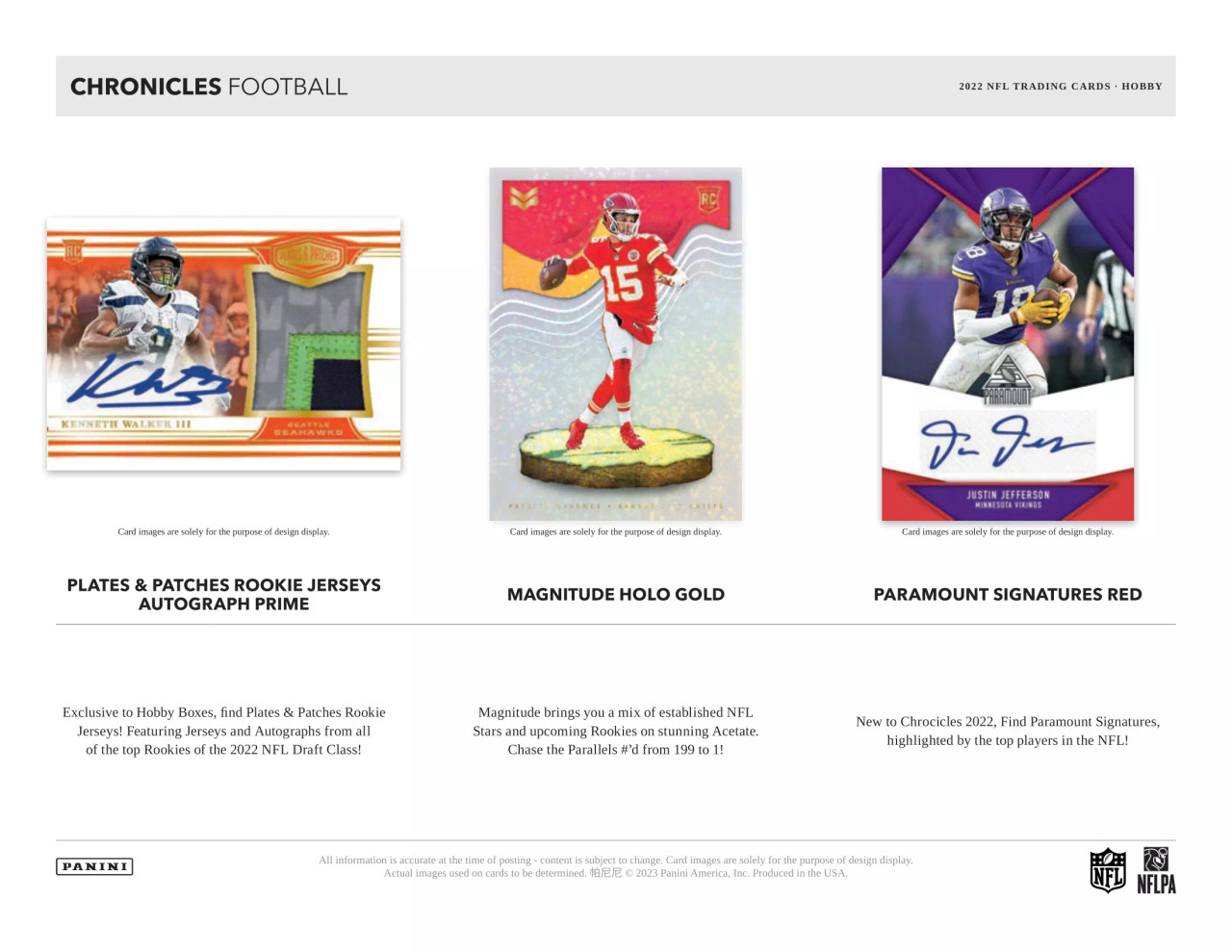 2022 Panini Chronicles Football Hobby 12 Box Case