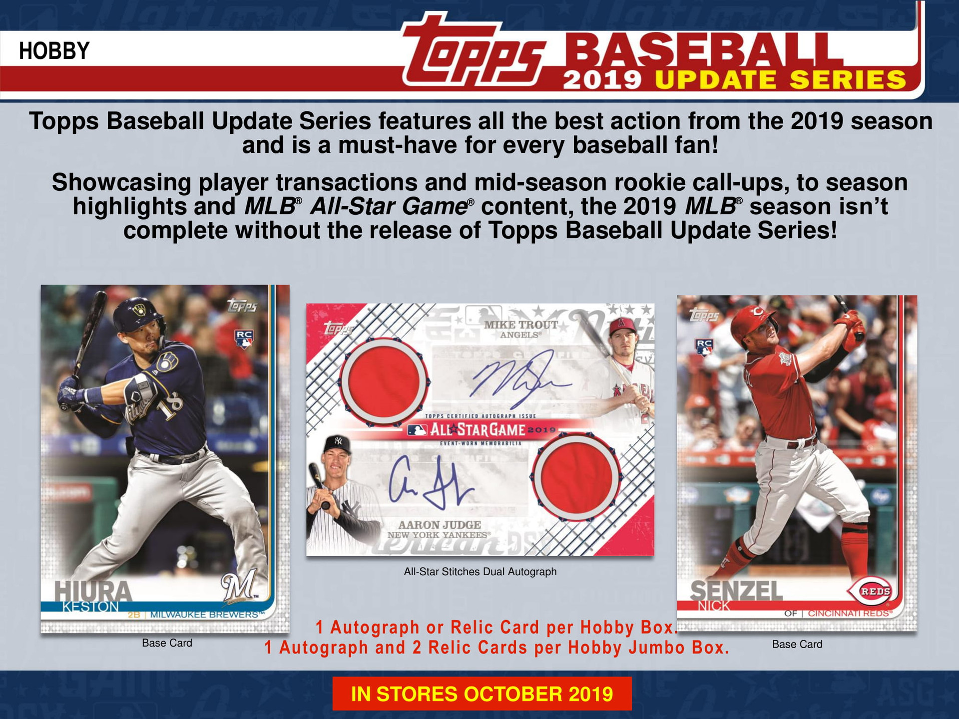 2019 Topps Update Series Baseball HTA Hobby Jumbo Box + 2 Silver Packs