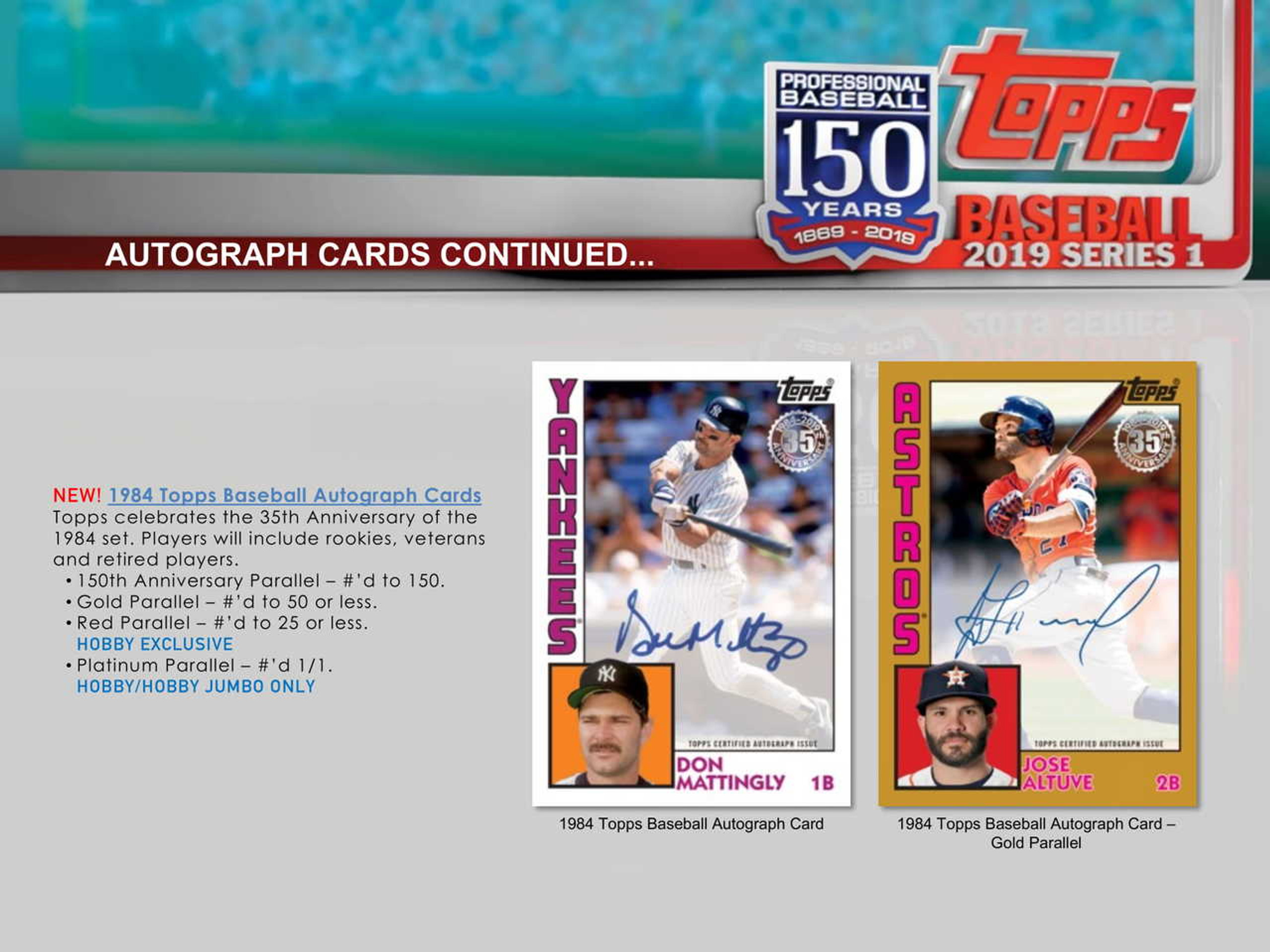 2019 Topps Series 1 Baseball Hobby 12 Box Case