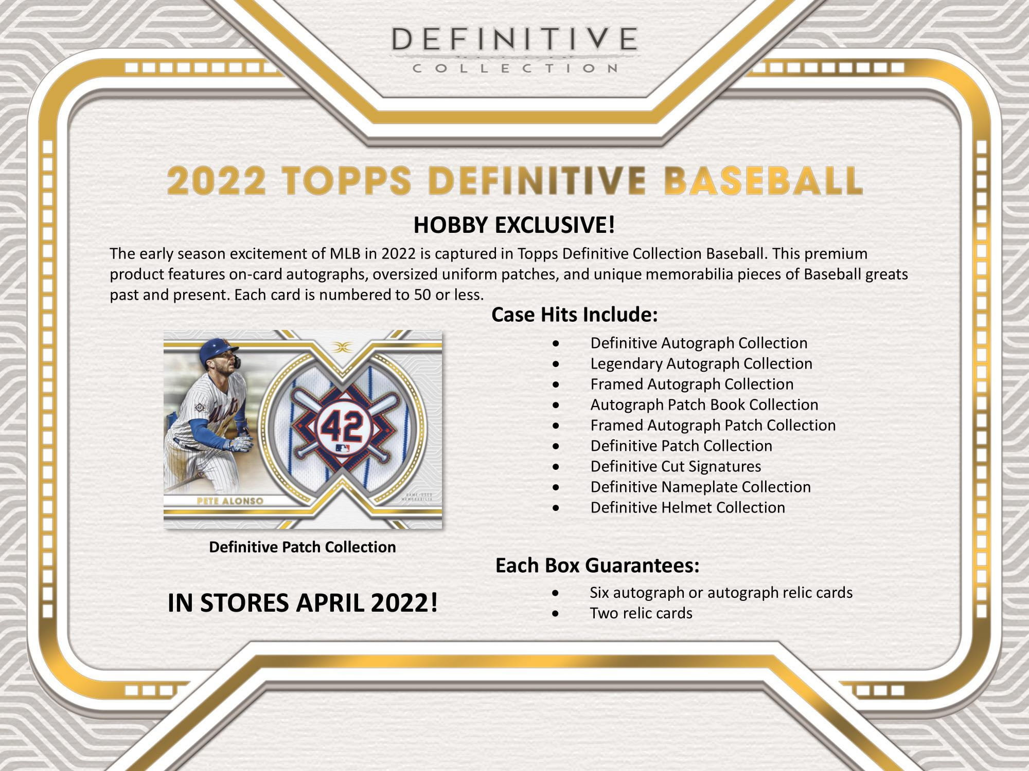 2022 Topps Definitive Baseball Hobby Box