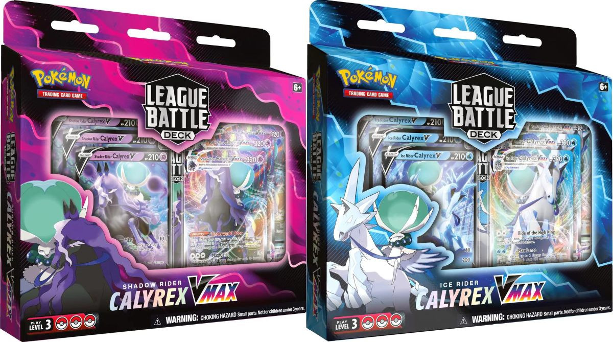 Pokemon Ice Rider / Shadow Rider Calyrex VMAX League Battle Deck Set of 2