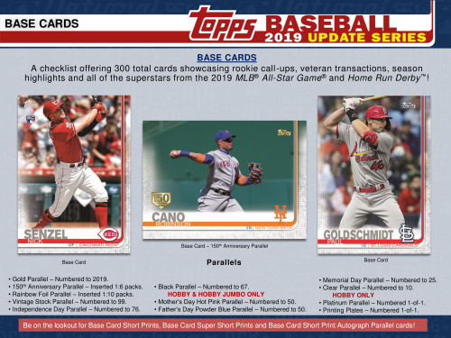 2019 Topps Update Series Baseball HTA Hobby Jumbo Box + 2 Silver Packs