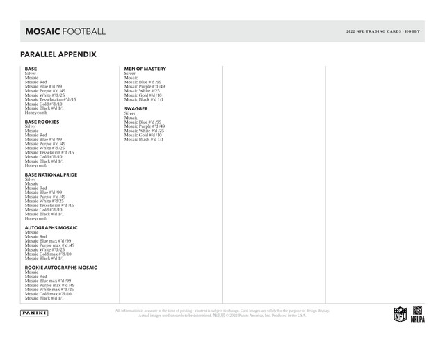 2022 Panini Mosaic Football Hobby 12 Box Case