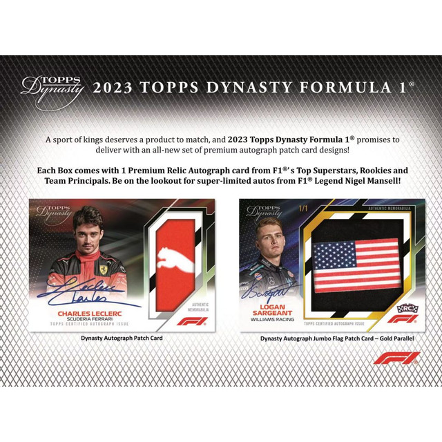 2023 Topps Dynasty F1 Formula 1 Hobby 5 Box Case