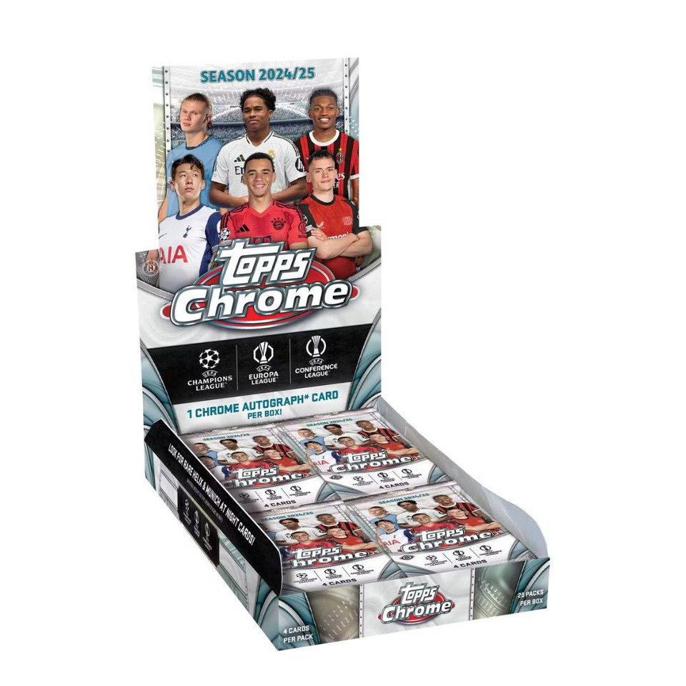 2024/25 Topps UEFA Club Competitions Chrome Soccer Hobby 12 Box Case ...