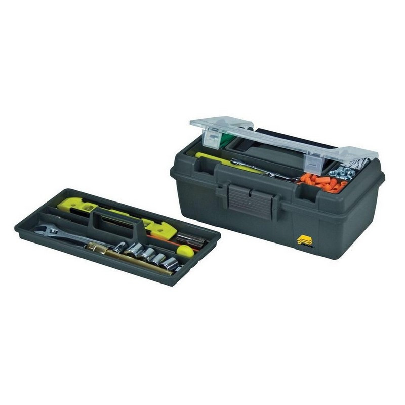 Plano 114002 Classic Tool Box w/ Removeable Tray - Graphite Gray - CopsPlus