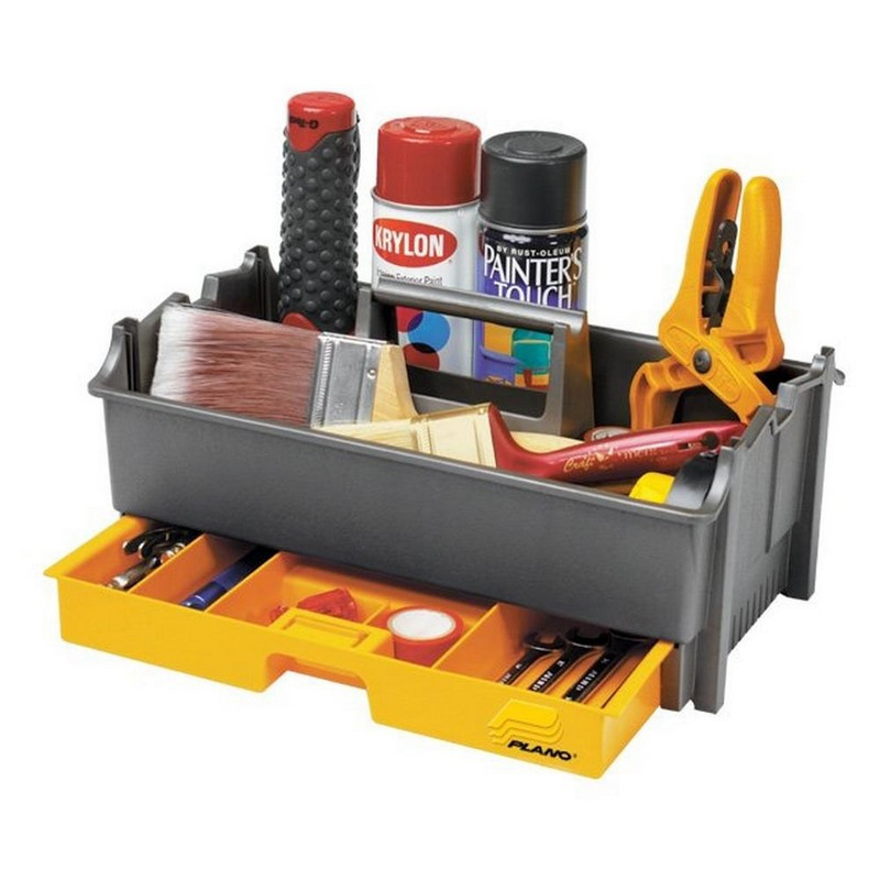 Plano 311007 Tote More Storage Box w/ Yellow Tray - CopsPlus