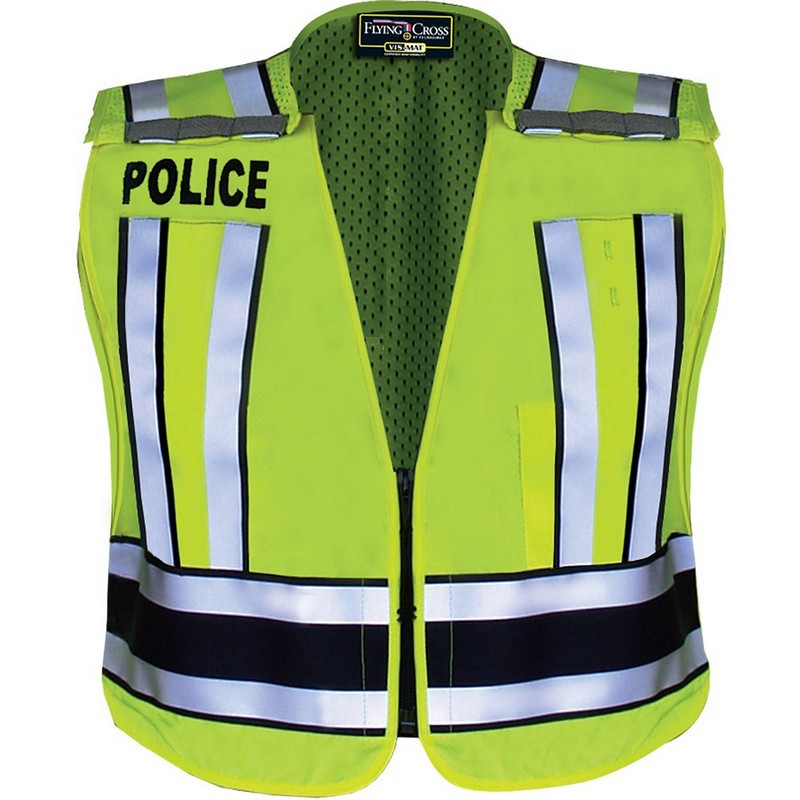Flying Cross 71500P Pro Series Hi-Vis Safety Vest with Navy Band ...