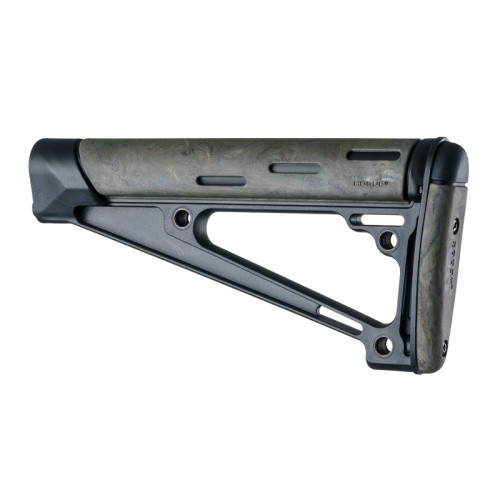Hogue OverMolded A2 Buffer Tube Fixed Buttstock for AR-15/M16 - CopsPlus