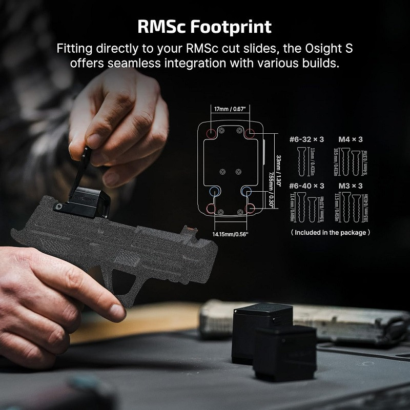 Olight Osight S 2 MOA Red Dot & 32 MOA Circle Micro Sight RMSc ...