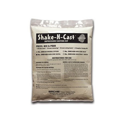Sirchie Shake-N-Cast Hardcore Dental Stone Impression Casting Kit, Buff ...