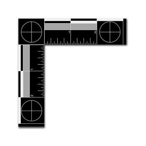 Sirchie PPS800EM L Shape Photo Scale, Standard, 4.125' x 4.125" - CopsPlus