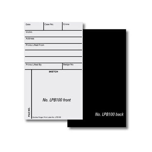 Sirchie Lifted Print Backing/Sketch/Record Cards - CopsPlus