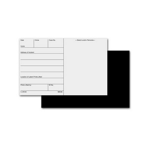 Sirchie Lifted Print Backing/Sketch/Record Cards - CopsPlus