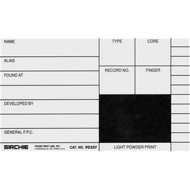 Sirchie Combination Backing/Record Cards, 3" x 5", 100 Pack - CopsPlus