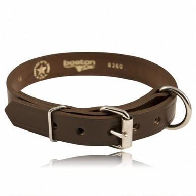 Boston Leather Model 8360 Single Ply K-9 Collar, 1" - CopsPlus