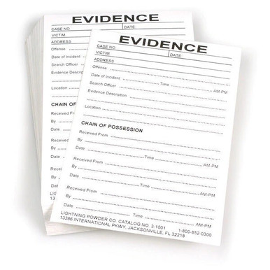 Lightning Powder 3-1001 Chain Of Possession Labels, 4" x 5.75" (100 ...
