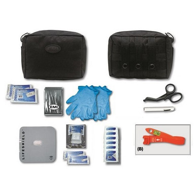 EMI-Emergency Medical Active Shooter/Bleed Aid Basic Medical Kit w/ S.T.A.T. Tourniquet & MOLLE ...