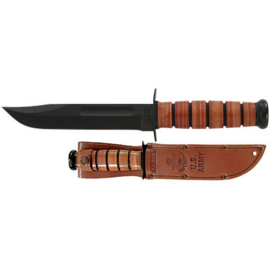 KA-BAR 1220 U.S. Army KA-BAR Straight Edge Fixed Knife 11.88" Clip ...
