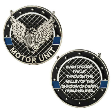 Thin Blue Line Motor Unit Challenge Coin - CopsPlus