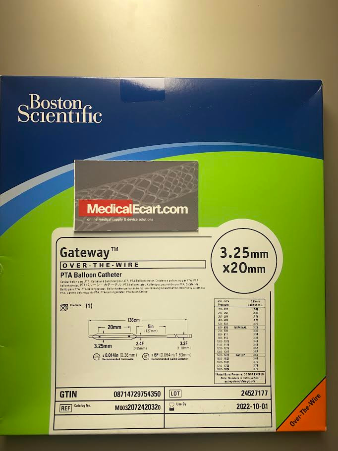 BOSTON SCIENTIFIC Gateway OTW PTA Balloon Catheter, CE - 3.25mm x 20mm ...
