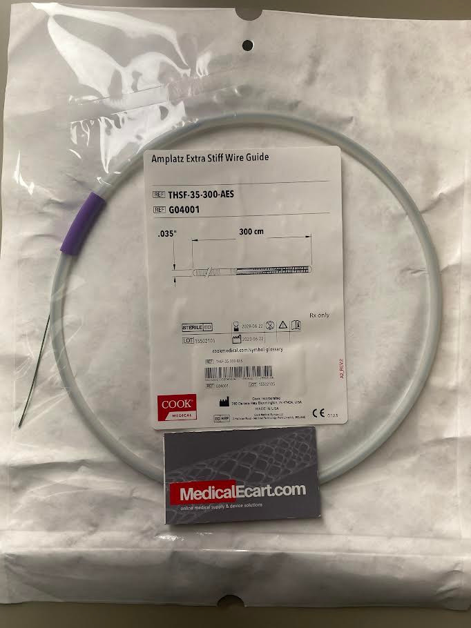 G04001 THSF-35-300-AES Guidewire Amplatz Extra Stiff .035 x 300cm