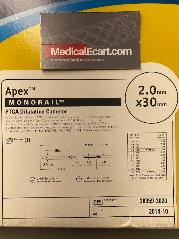 Boston Scientific Apex Monorail PTCA Dilatation Catheter 38959-3020