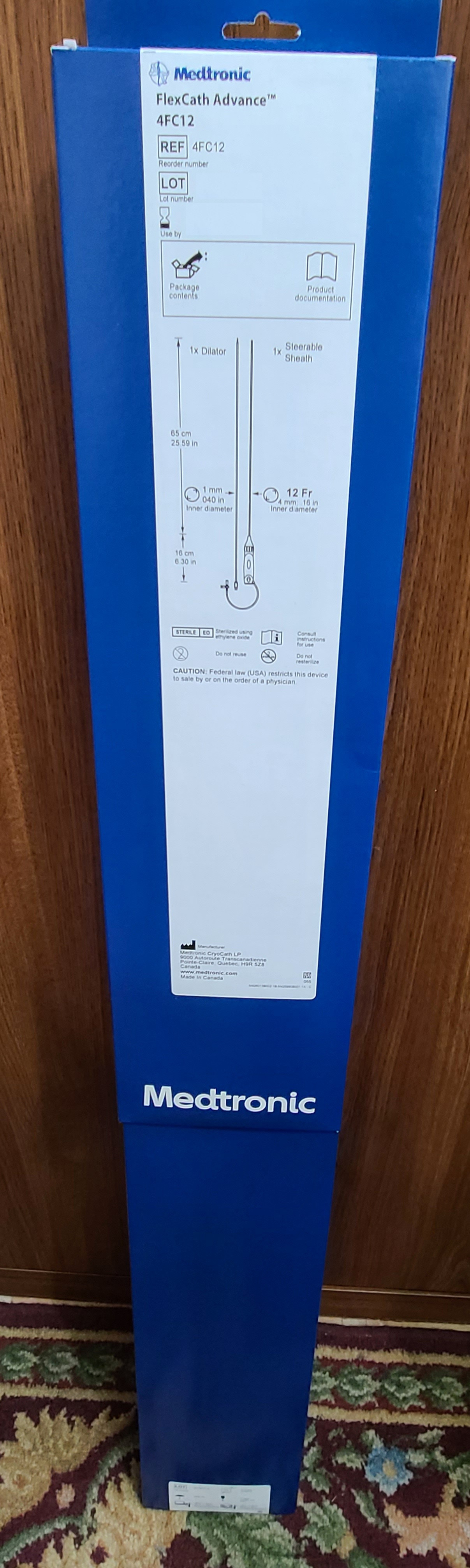 Medtronic 4FC12 FlexCath Advance Steerable Sheath 12F