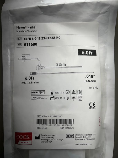 Cook Medical Flexor Radial Introducer Sheath Set