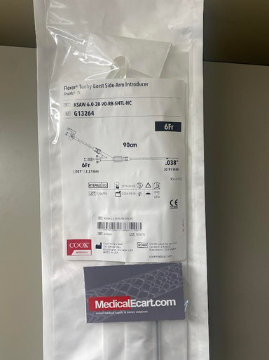 Cook Medical Flexor ® Tuohy-Borst Side-Arm Introducer Shuttle ®-SL, RB ...