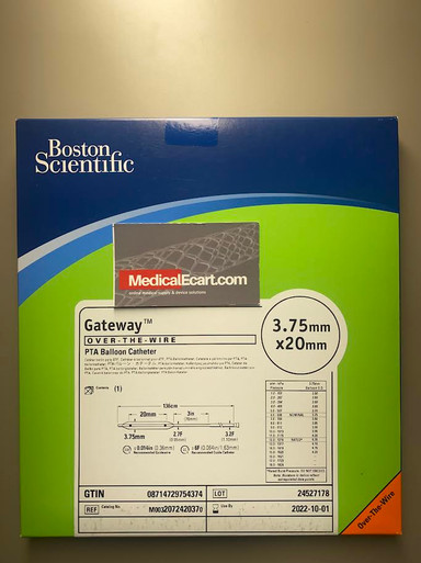BOSTON SCIENTIFIC Gateway OTW PTA Balloon Catheter, CE - 3.75mm x 20mm ...